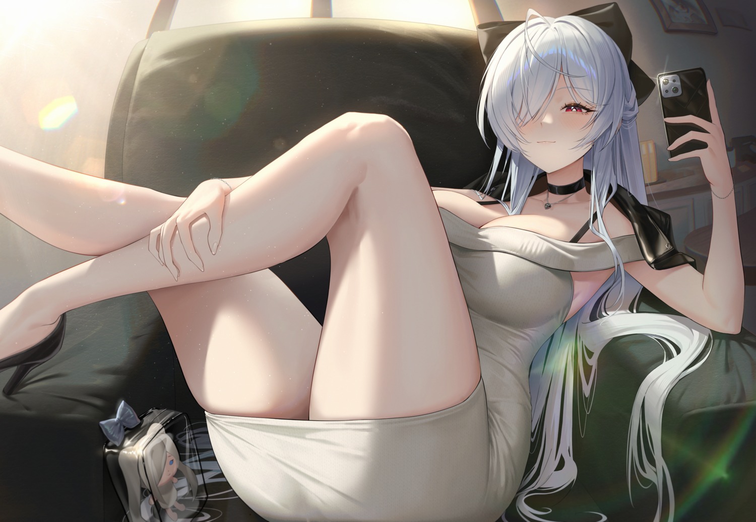 ion 932 goddess of victory: nikke cinderella (nikke) chibi dress selfie | #1231241 | yande.re